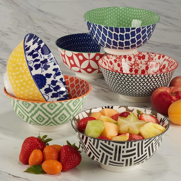 Certified International Soho Individual Porcelain Bowls (Set of 6 ...