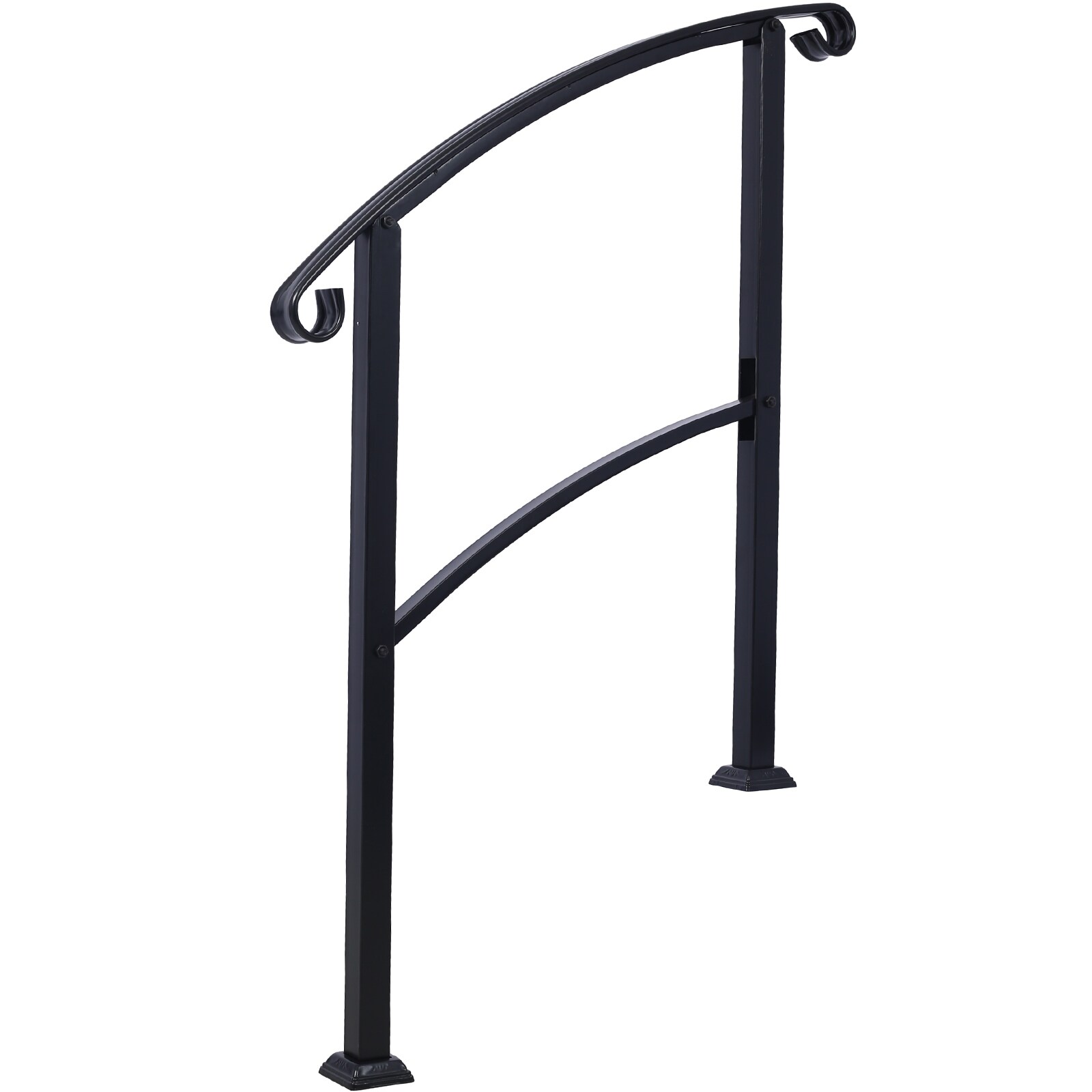 VEVOR Handrails for Outdoor Steps Fit 1-4 Steps Outdoor Stair Railing ...