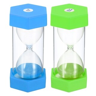 5，15 Min Sand Timer, 2pcs Hexagon with Cover, Count Down Sand Clock ...