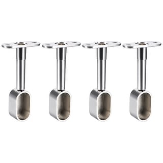 Closet Rod Support 4pcs End Hanger for Rod 16x30mm,84-105mm Height ...
