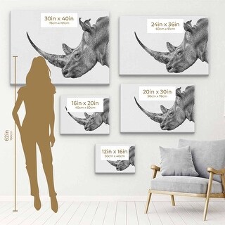 Black Rhinoceros Wall Art Canvas 4042 - Bed Bath & Beyond - 39945099
