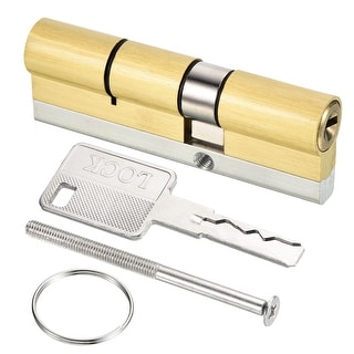 35/55 (90mm Overall) European Double Lock Cylinder Door Lock w 8 Keys ...