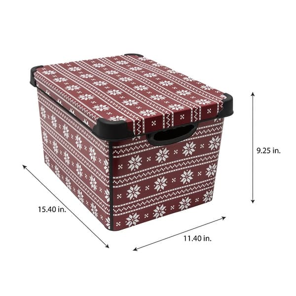Simplify Checkered Storage Tote Bin - Bed Bath & Beyond - 39110960