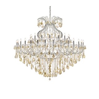 Elegant Lighting 2800G72-GT/RC Maria Theresa 49 Light 72" Wide Crystal ...