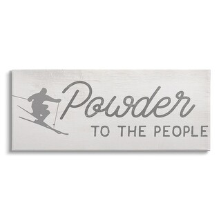 Stupell Powder to the People Phrase Ski Sport Pun Canvas Wall Art - Off ...