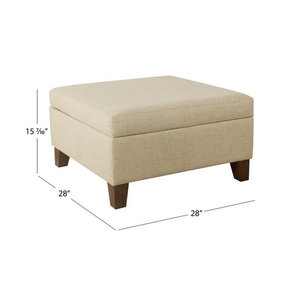 HomePop Luxury 28 Inches Square Storage Ottoman - Bed Bath & Beyond ...