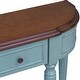 Retro Circular Curved Design Console Table with Open Style Shelf Solid ...