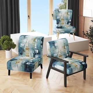 Designart "Birch Woods Whispering Winds VI" Upholstered Abstract Accent ...