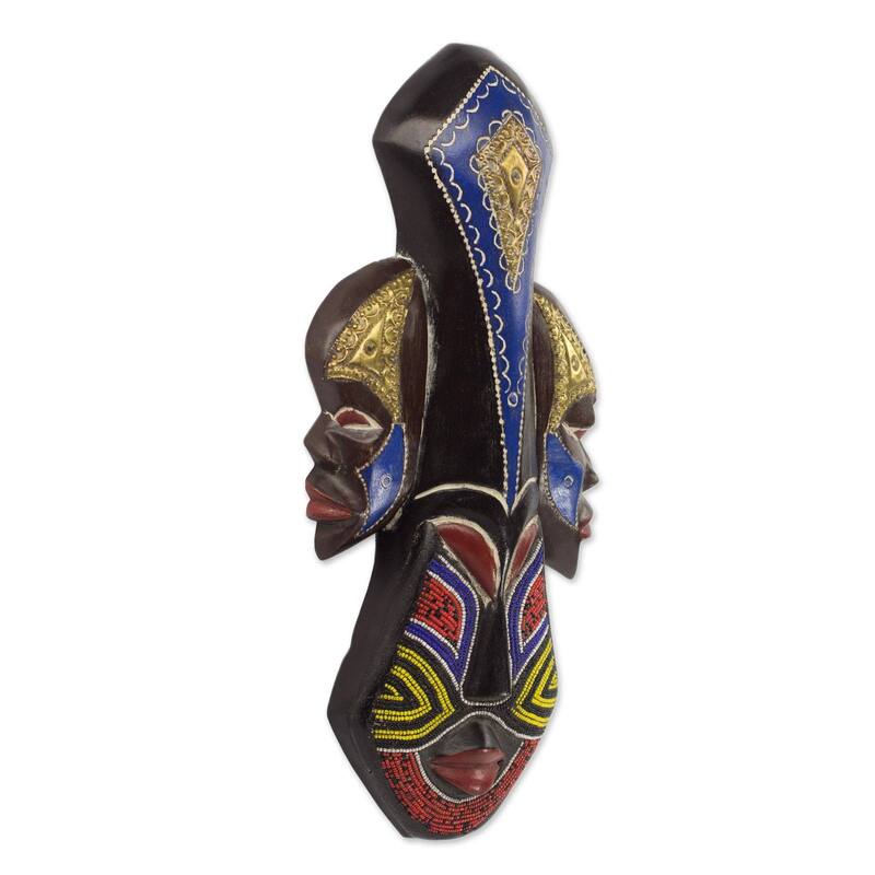 Handmade Glorious Work African Wood Mask Ghana Bed Bath And Beyond