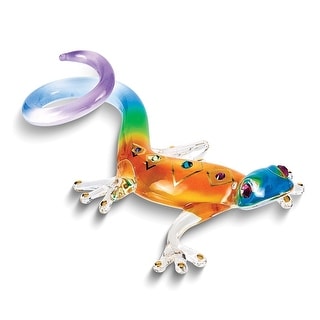 Curata Desert Diamond Gecko Handcrafted Glass Figurine - Bed Bath ...