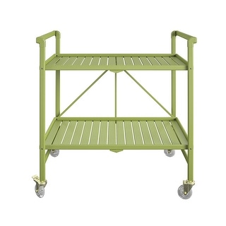 Steel Folding Serving Cart for Indoor/Outdoor - Bed Bath & Beyond ...