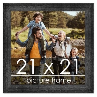 21x21 Distressed/Aged Black Wood Picture Square Frame - Bed Bath ...