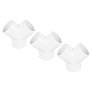 2" Pipe Fittings 3pcs 3 Way Y Shape Water Joint Connectors Adapters ...
