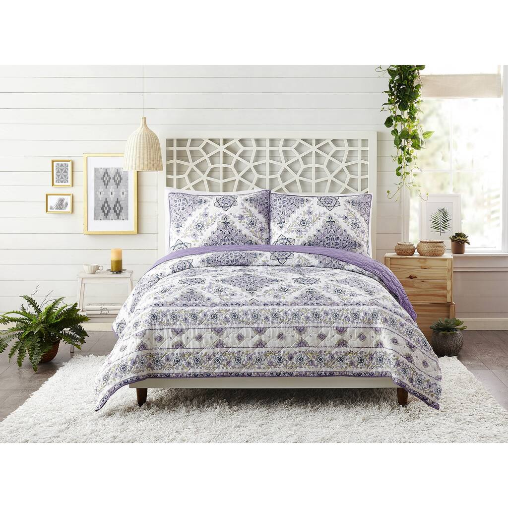 Jessica Simpson Saniyah Medallioni Quilt Set - Overstock - 32584873