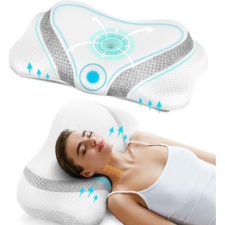 Cervical Memory Foam Pillow for Neck ,Washable Pillowcase - Bed Bath ...