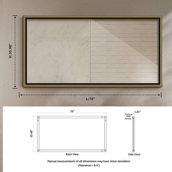 Alvana 70'' x 36'' Bathroom Mirror Frame Vanity Mirror for Wall - Bed ...