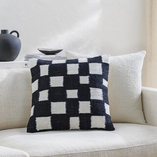 Edric Hand Woven Checkered Throw Pillow - Bed Bath & Beyond - 37913649