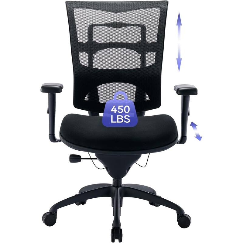 Big and Tall Office Chair 450lbs with Wide Seat, Heavy Duty Ergonomic ...