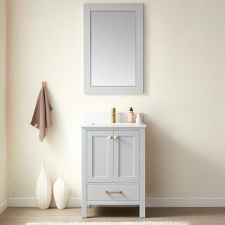 Shannon 24" Single Vanity with Composite Stone Countertop,no Mirror ...