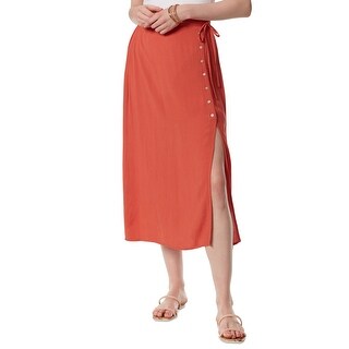 Jessica Simpson Women's Buttoned Midi Skirt Orange Size Large - Bed ...