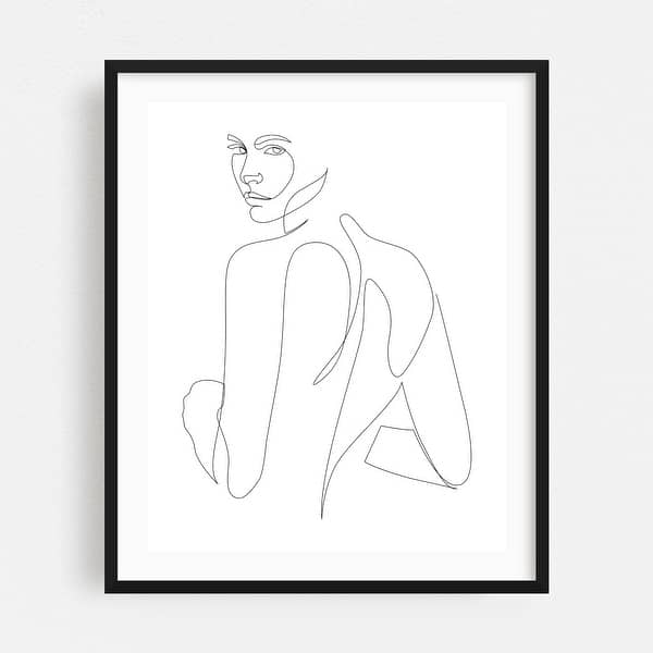 One line nude 18 o ln 20 1 Line Drawings Feminine Art Print/Poster ...