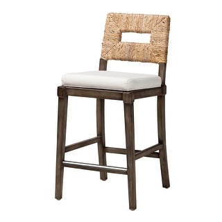 Ryder Handwoven Rattan Farmhouse Bar Stool - On Sale - Bed Bath ...