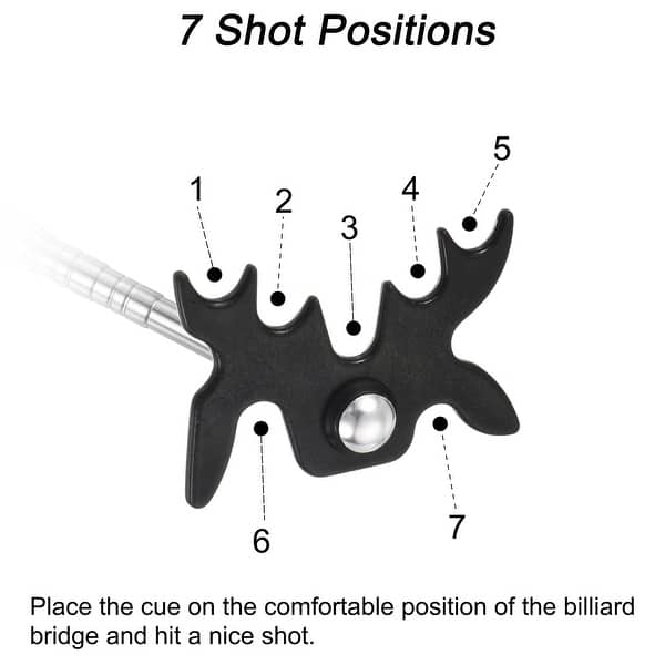 Wooden Retractable Billiard Pool Cue Stick Bridge with Plastic Bridge ...
