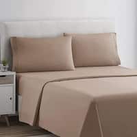 3pc Twin XL Sheets Set Deep Pocket Bed Taupe - Bed Bath & Beyond - 40146043