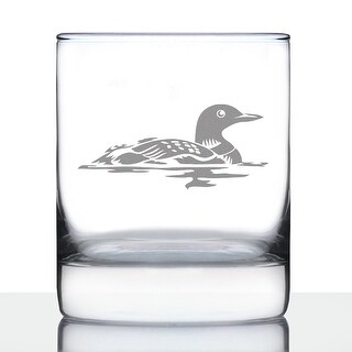 Loon - Whiskey Rocks Glass - Lake House Gifts & Decor - 10.25 Ounce ...