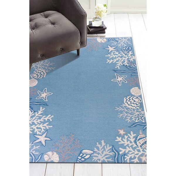 Caistor Coastal Coral Reef Pattern Tropical Area Rug - On Sale - Bed ...
