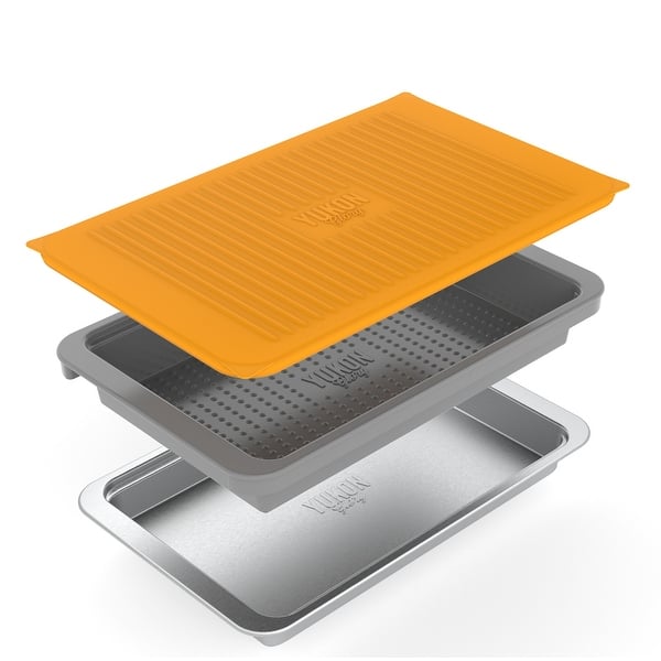 Food Prep BBQ Tray The Yukon Glory Grill Prep Trays Plastic Marinade ...