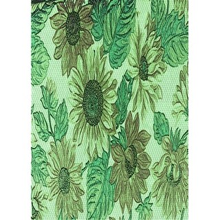 Ahgly Company Machine Washable Transitional Jade Green Area Rugs - Bed ...