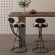 Upholstered S-shaped Barstools Set of 2 Velvet Counter Bar Stools ...