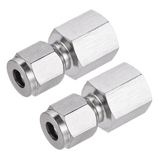 Compression Tube Fitting G1/4 Female Thread x 1/4" Tube OD Stainless ...