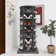Modern Tall Round 360° Rotating Spinning Shoe Rack, Turntable Rack for ...