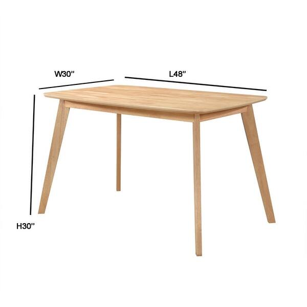 Modern Dining Table 48 Inch Kitchen Table with Solid Wood Leg Espresso ...