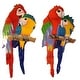 Tropical Beach Macaw Parrot Haitian Metal Magnet Set 2 - Red - Bed Bath ...