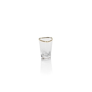 Kampari Triangular Shot Glasses with Gold Rim, Set of 6 - Bed Bath ...