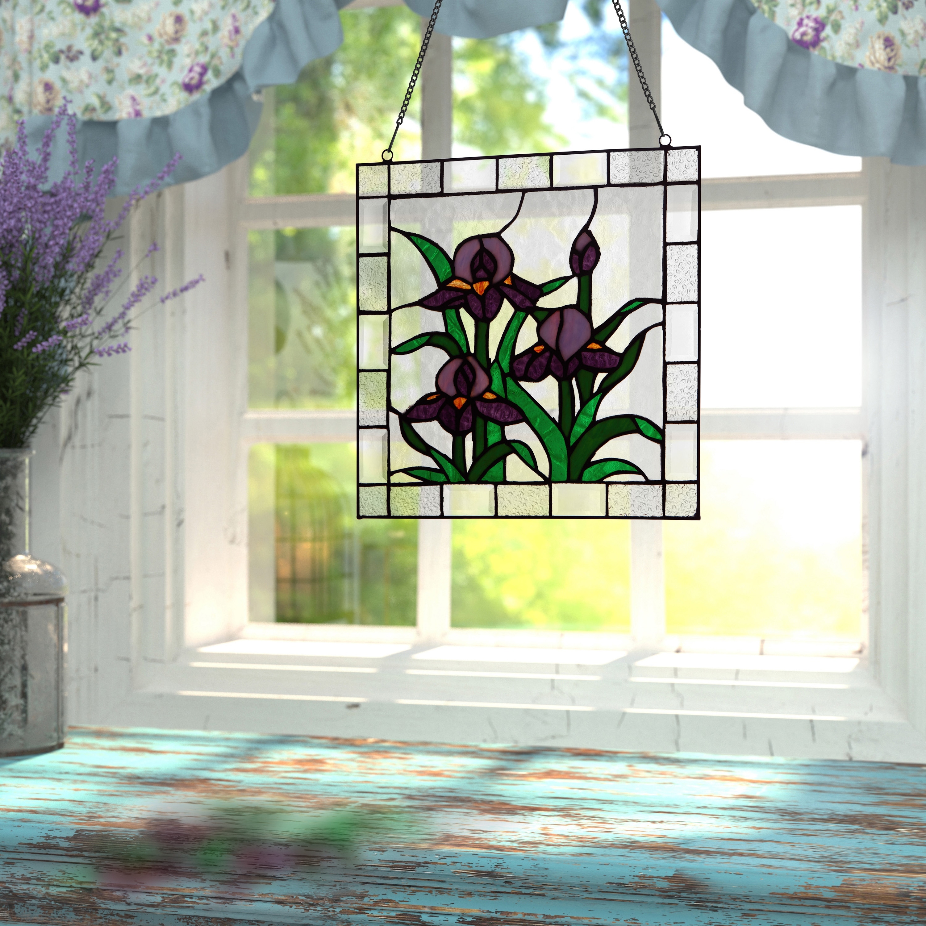 River of Goods Cardinal River of Goods Multicolored Stained Glass ...