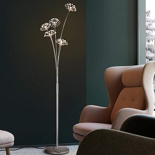 Floor Lamp Crystal Dandelion 5-Light LED Modern Living Room Floor Lamp ...