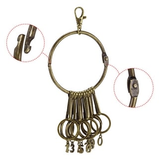 3.4" D. Key Organizer Keychain Key Management Holder w 10 Buckle Loops ...