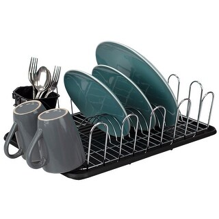 Large Capacity Wire Dish Rack Black - Bed Bath & Beyond - 29343353