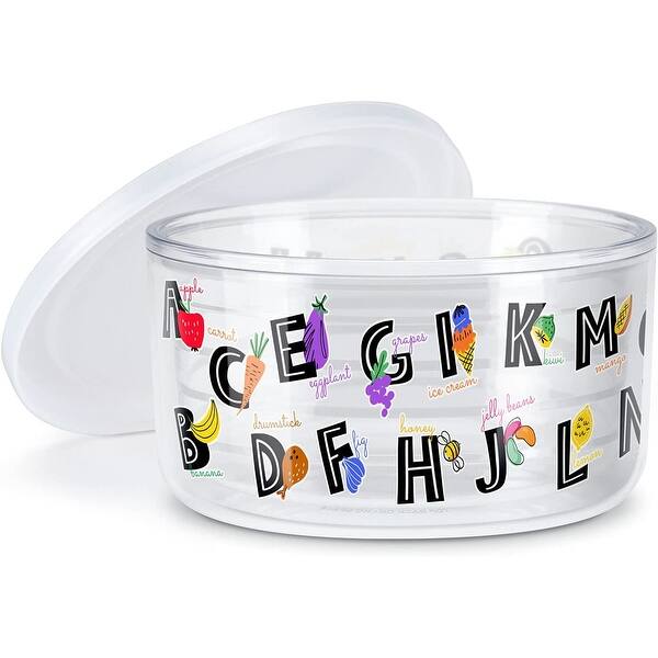 Alphabet Letters Double Wall Insulated Unbreakable Plastic Bowl with ...