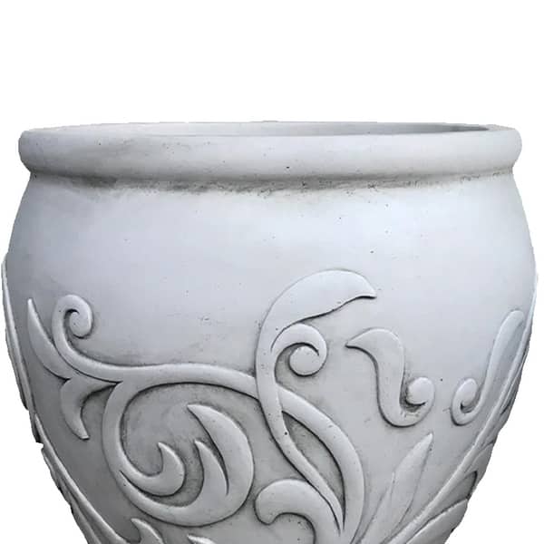 DurX-litecrete Lightweight Concrete Scroll Round Silver Light Grey ...