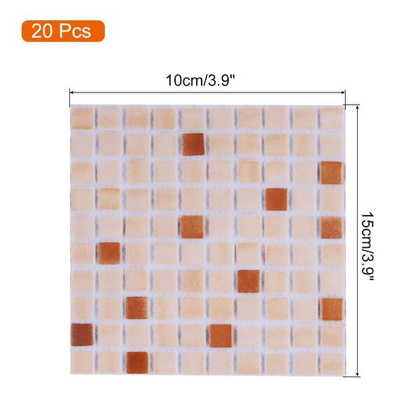20Pcs Mosaic Tile Sticker 10x10cm Square Wallpaper Backsplash, Style 2 ...