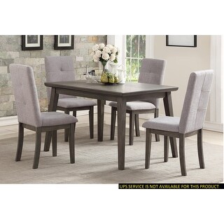 CTEX 5-Piece Wood Dining Sets, Dining Table and 4 Upholstered Dining ...
