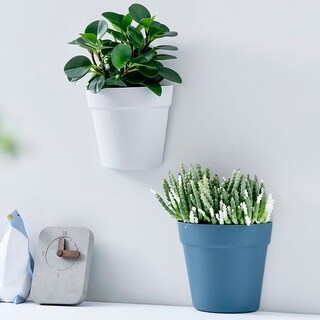 Semicircle Plant Bonsai Flower Pot Planter Bucket Wall Mount Office ...