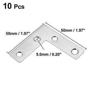 Flat Plate 50mmx50mm Angle Corner Brace Repair Mending Brackets ...