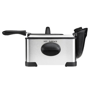 4.5 Liter Deep Fryer with Basket Strainer, XL Jumbo Size, Adjustable ...