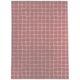 GRID IRON DUSTY ROSE Area Rug By Kavka Designs - Bed Bath & Beyond ...